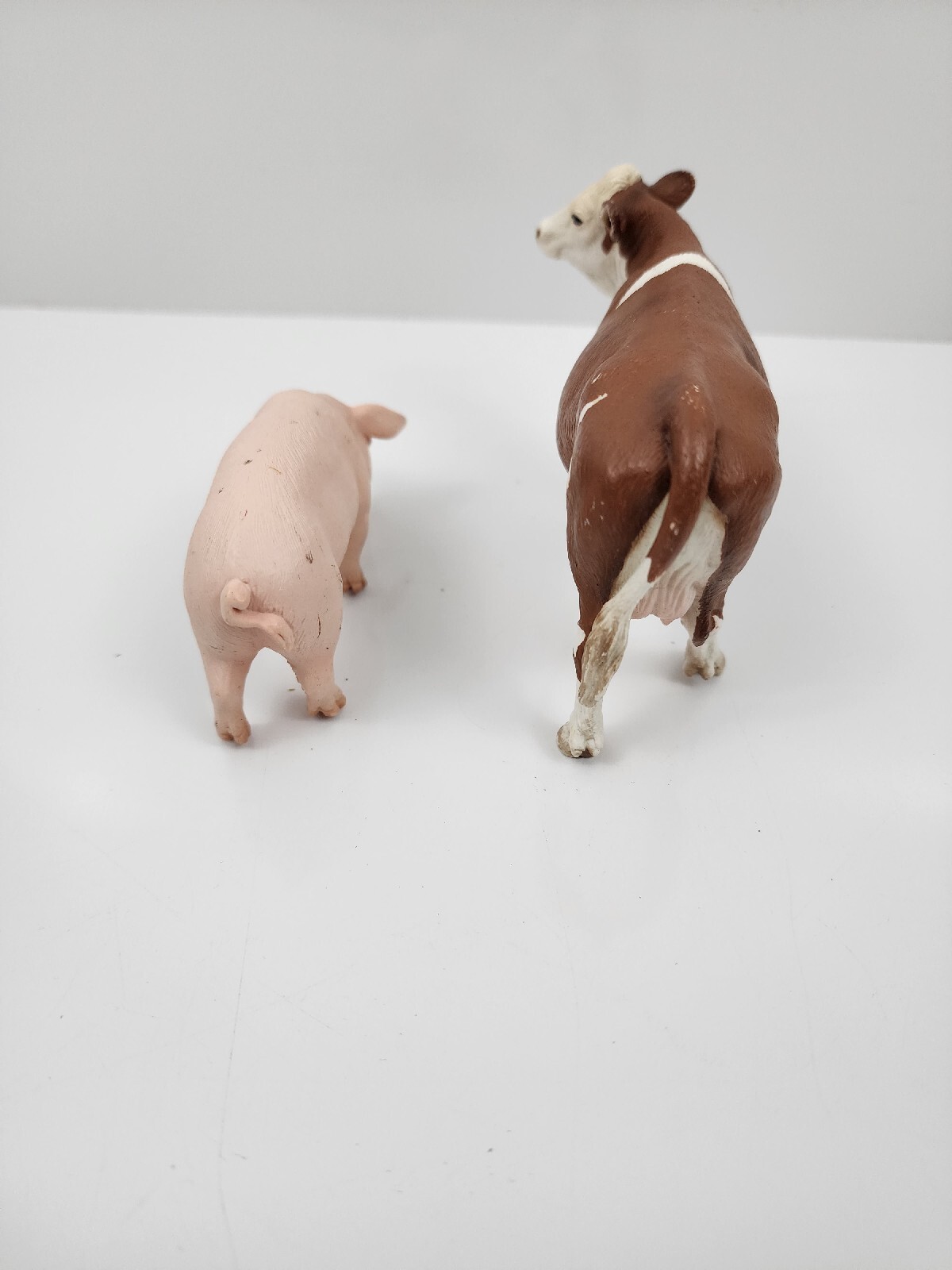 Schleich SIMMENTAL Lot Of 2 COW & PIG Dairy Farm Figure Retired 13641 ...