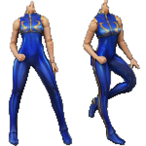 1/12 Chun-Li Sleeveless Tight Fitting Jumpsuit Fighting Bodysuit ...