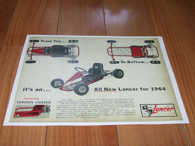 WOW! Vintage & Rare 1964 LANCER GO KART HAND OUT ,, MAILER, SALES ...