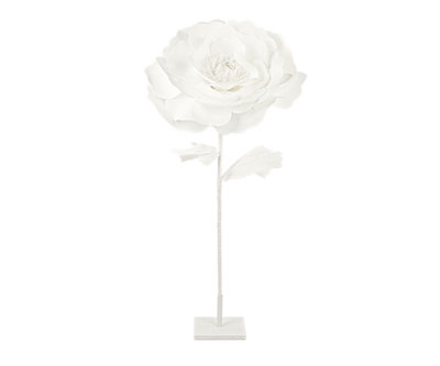 ALLESTIMENTO WEDDING FIORE RANUNCOLO CON STELO BIANCO CON PERLINE | eBay