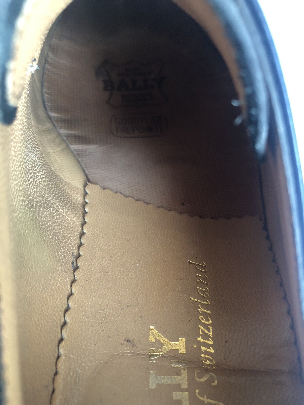 BALLY Switzerland Black Leather Lace Up Cap Toes Shoe… - Gem