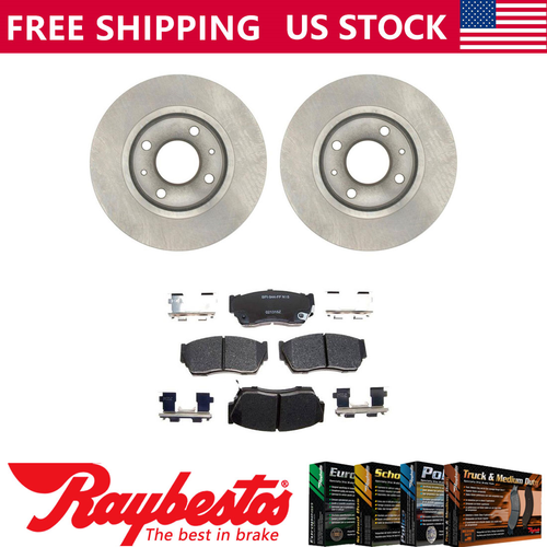 Front Kit Brake Rotors + Metallic Pads & Hardware For 1991-1993 NX ...