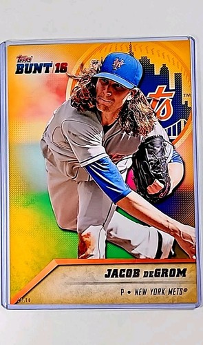 2016 Topps BUNT 5X7 Gold #37 Jacob DeGrom /10 New York Mets Jumbo 7x5 ...