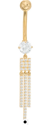 10k belly ring yellow gold new 14g | eBay