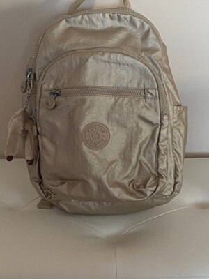 Kipling Sarah Backpack with Laptop Protection Light Gold School Bag | eBay