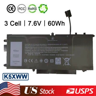 K5XWW Battery For Dell Latitude 5289 7389 7390 2in1 L3180 Series 6CYH6 ...