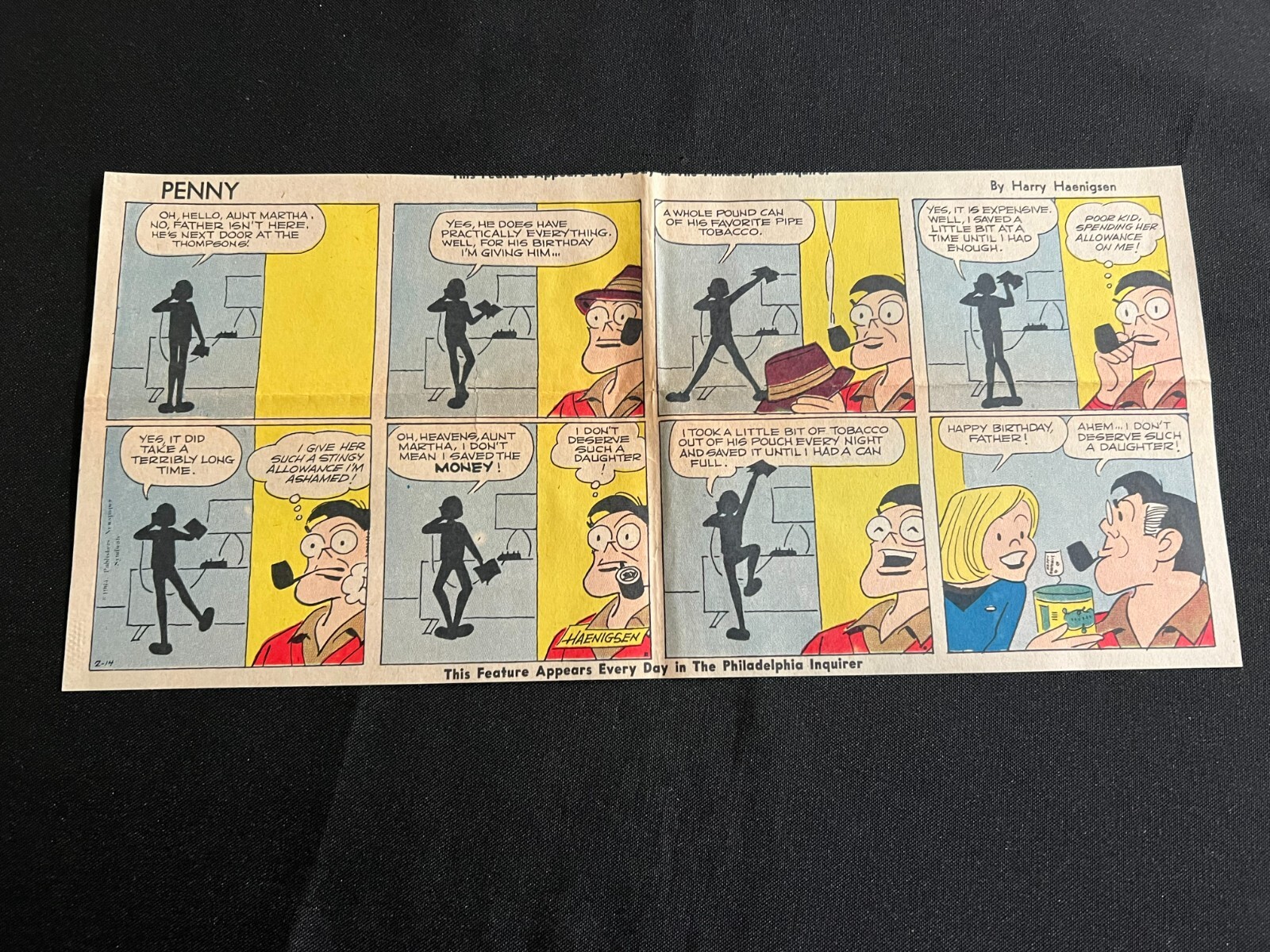 #02 PENNY by Harry William Haenigsen Lot of 9 Sunday Third Page Strips ...