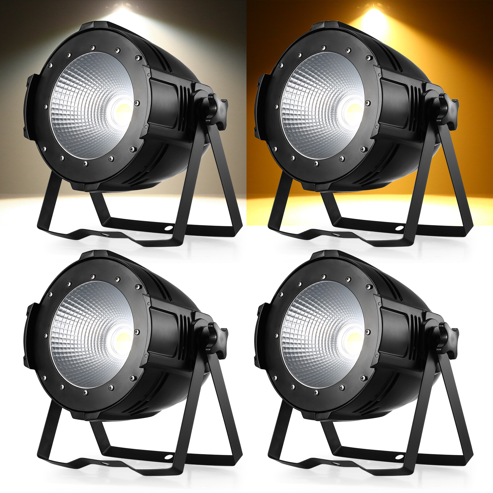 100W COB LED Par Light DMX Stage DJ Audience Blinder Light Warm White ...