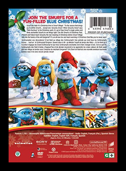 The Smurfs Christmas Carol DVD ANIMATED CARTOON MOVIE SMURF 2011 | eBay