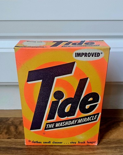 Vintage Tide 7.5 oz Laundry Detergent Box Unopened NEW NOS Powdered | eBay