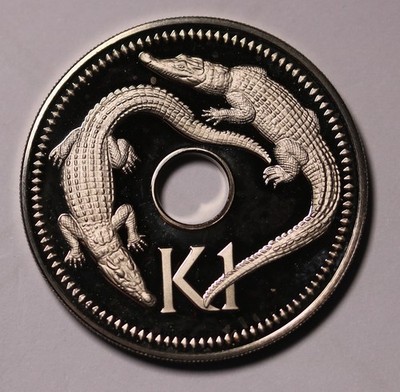 1976 Papua New Guinea PNG 1 Kina Coin KM# 6 GEM Proof | eBay