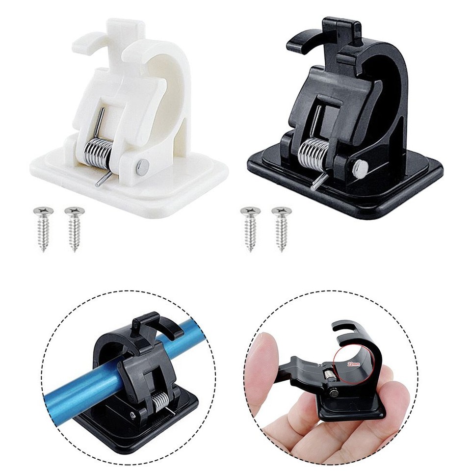 Fixing Buckle Fishing Rod Rack Holder Rods Clips Self-adhesives Useful ...