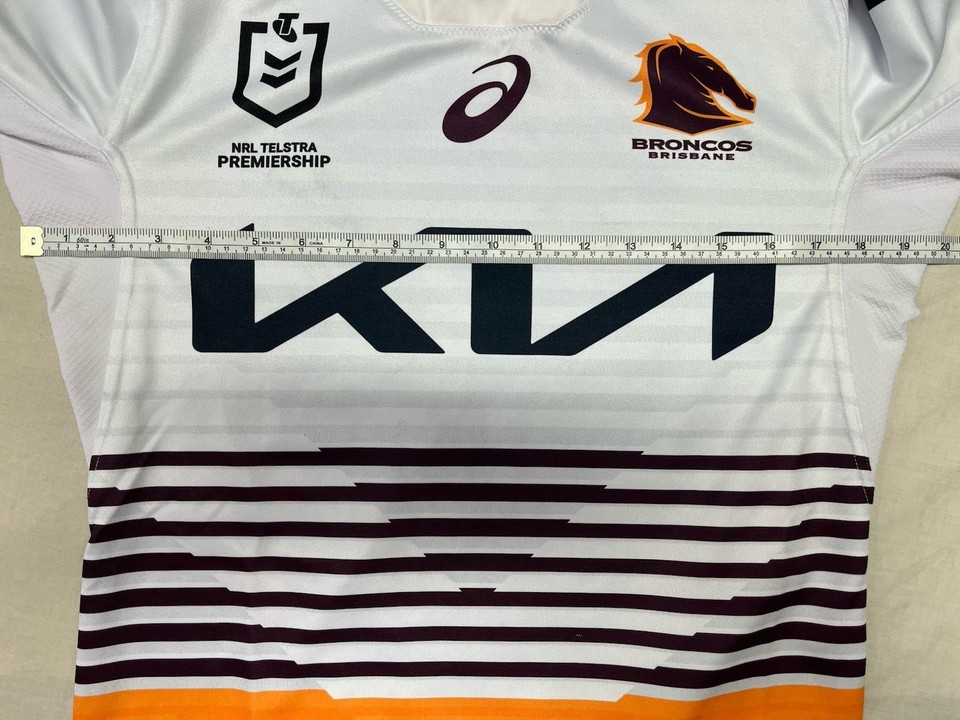 Brisbane Broncos Player Issue NRL Match Worn Jersey with GPS Pouch Size ...