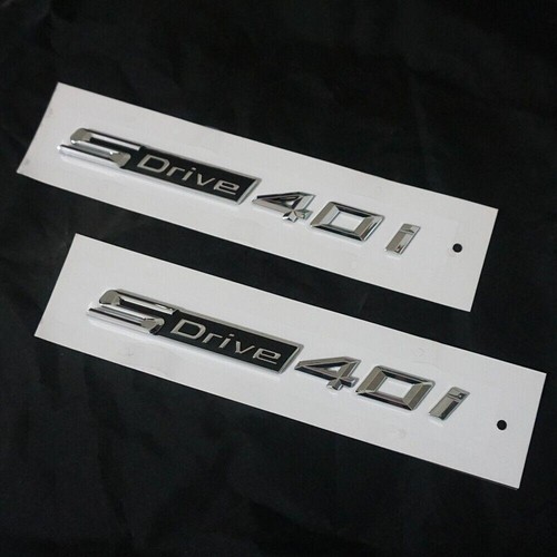 2pc Chrome SDrive 40i 4.0i Badge Sticker Emblem For New X3 X5 X7 ...