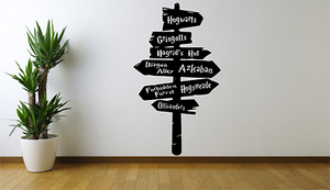 Harry Potter Movie Sign Post Directions Cool Home Wall Decal Sticker ...