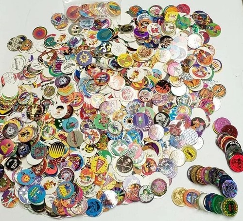 Huge Vintage Lot Pogs & Slammers 1990's Imperial Marvel Power Rangers ...