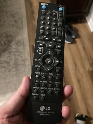 MINT LG AKB32606801 DVD Recorder Remote Control Genuine WORKS GREAT ...