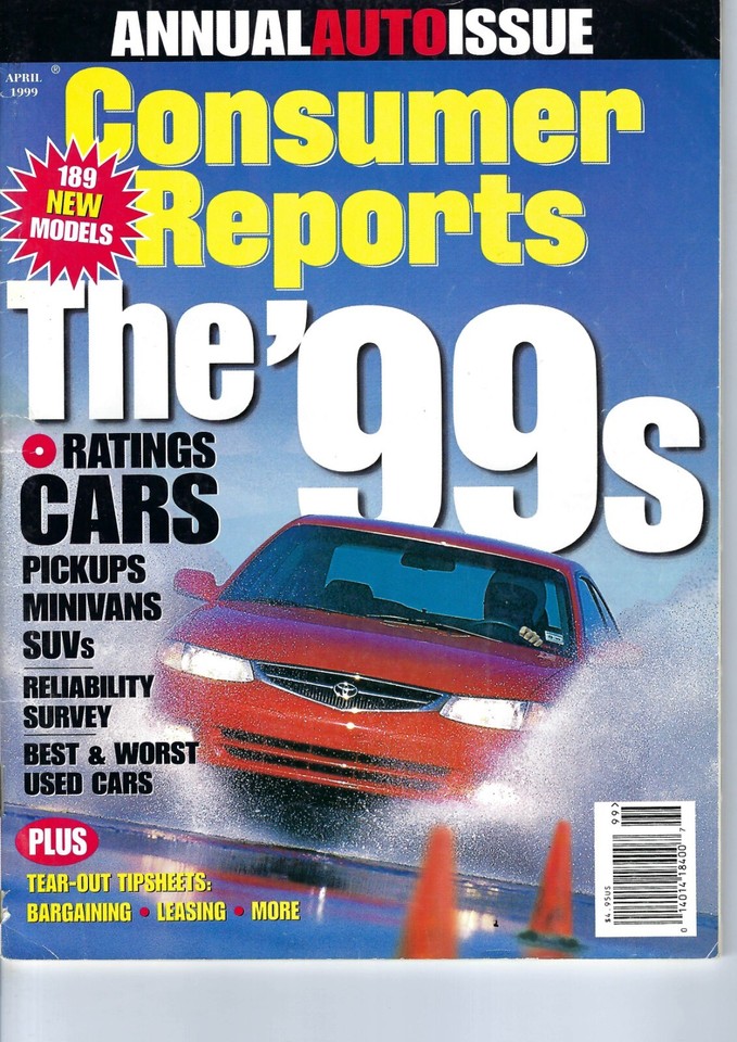 1992 1993 1994, 1995-1999, 2000 Consumer Reports Annual Auto Issues-New ...