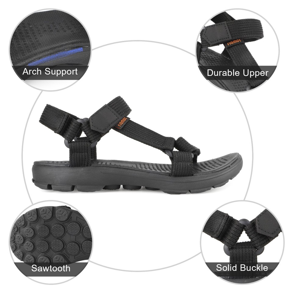 Riemot Men's Quick-drying Sandals Arch Support Beach Sandals Outdoor ...