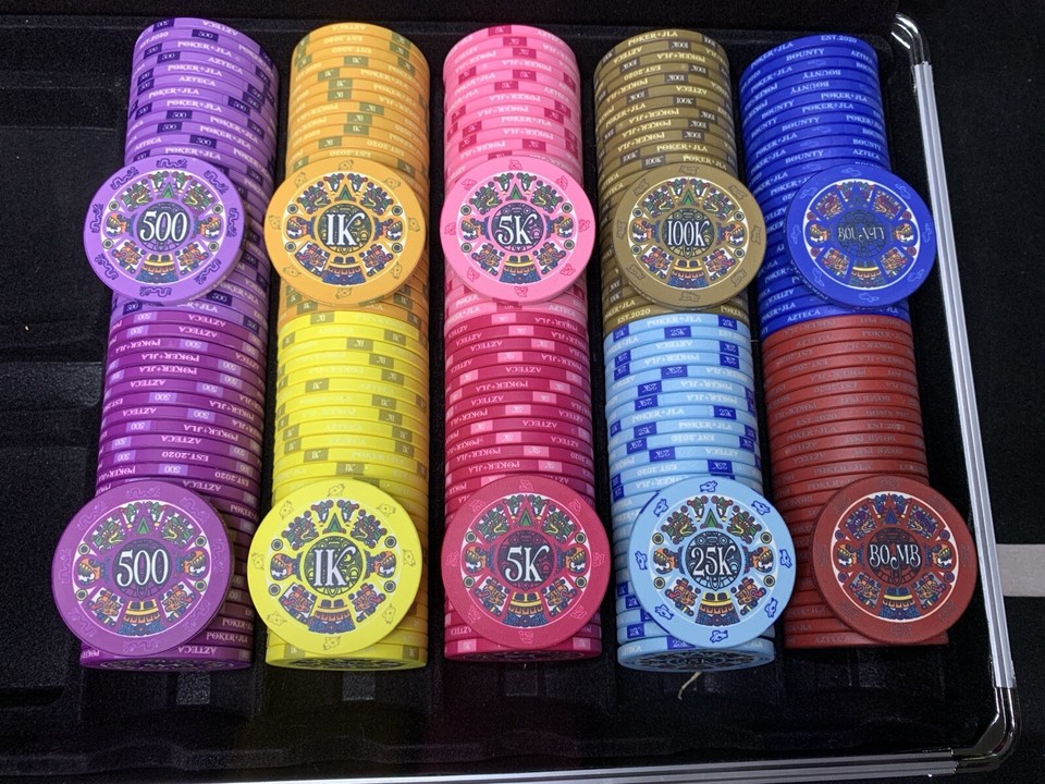 500 (Low Stake) Aztec ceramic poker chips | eBay