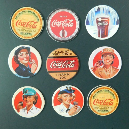Vintage Coca-Cola Coke Cap Pogs 1994 Full Set of 8 + 1 Extra Lot of 9 ...