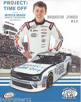 2016 BRANDON JONES PROJECT TIME OFF "DARLINGTON THROWBACK " #33 NASCAR ...