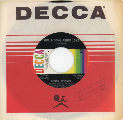 BOBBY WRIGHT Sing a Song about Love / If you don't Swing 1969 DECCA ...