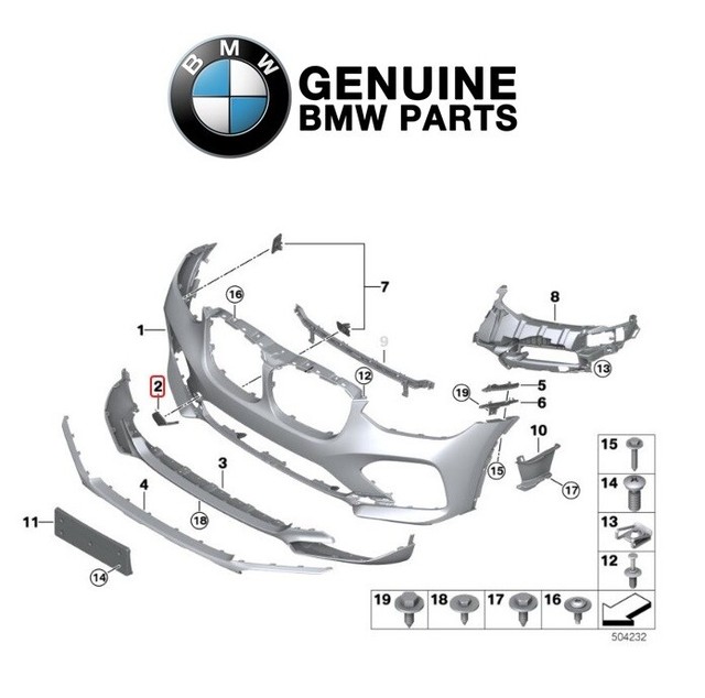 Genuine BMW X4 Series G02 Front Bumper Tow Hook Cover Cap 51117497095 ...