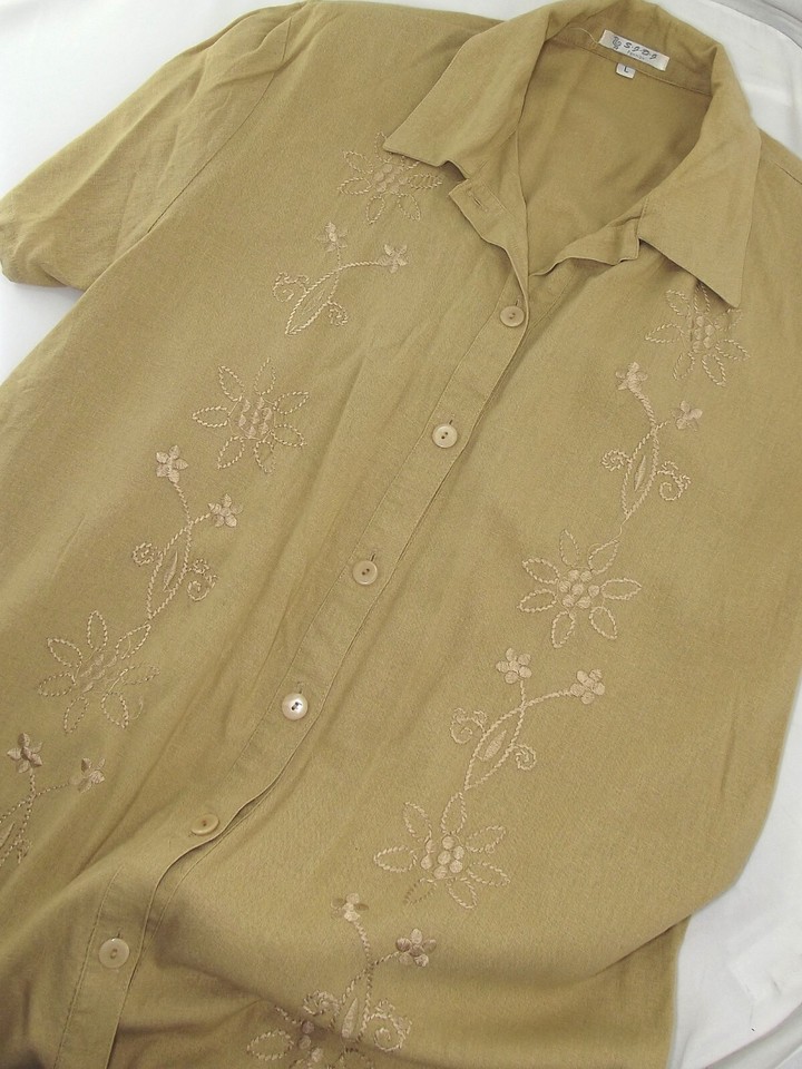 Sjdj Womens Vintage Colonial Linen Dress Dress Size L Large 44 Eu40 | eBay