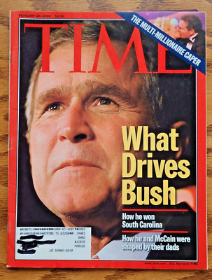 Time Magazine February 28 2000 What Drives George Bush South Carolina ...