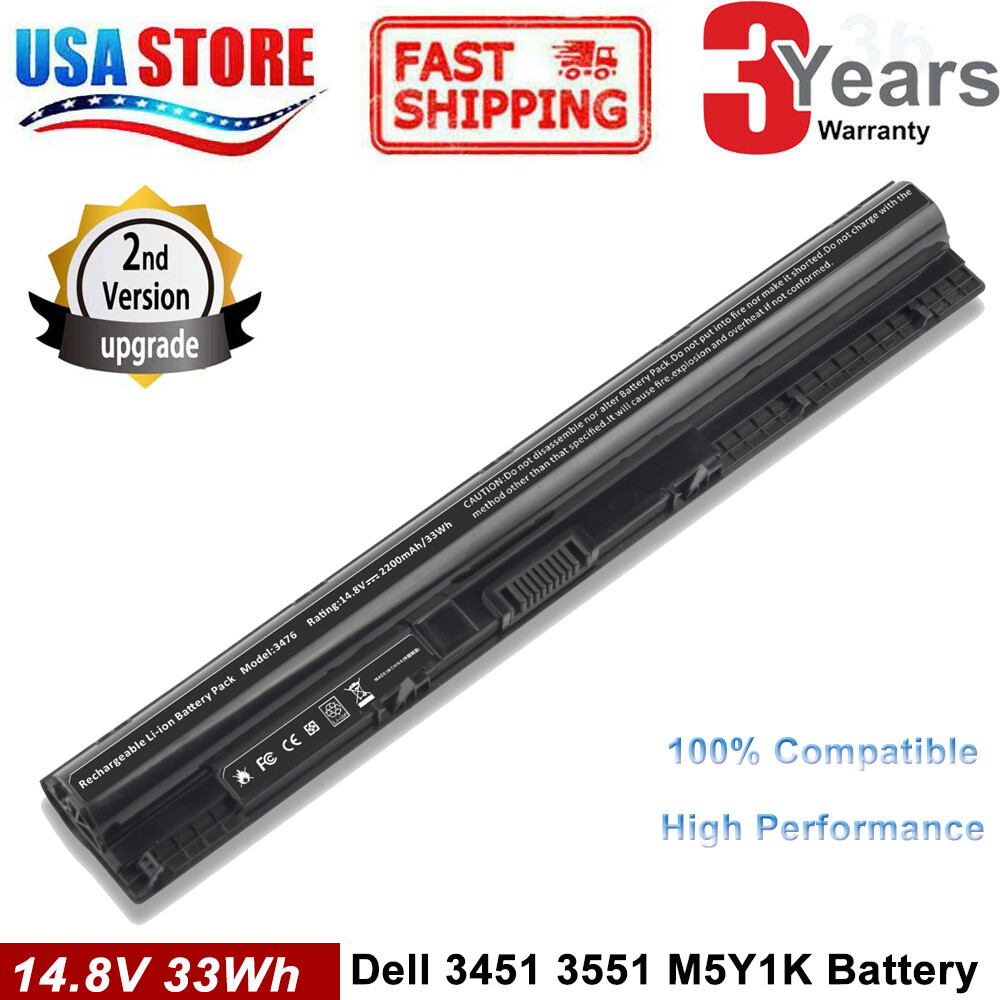 M5Y1K Notebook Battery For Dell Inspiron 3451 5451 5551 5555 5558 5559 ...
