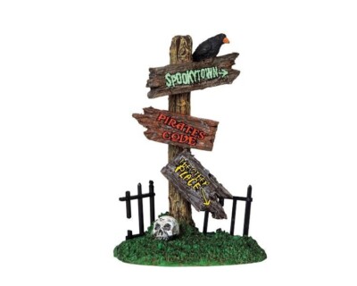 LEMAX SPOOKY TOWN " SPOOKY SIGN POSTS " ..# 94973...NICE! | eBay