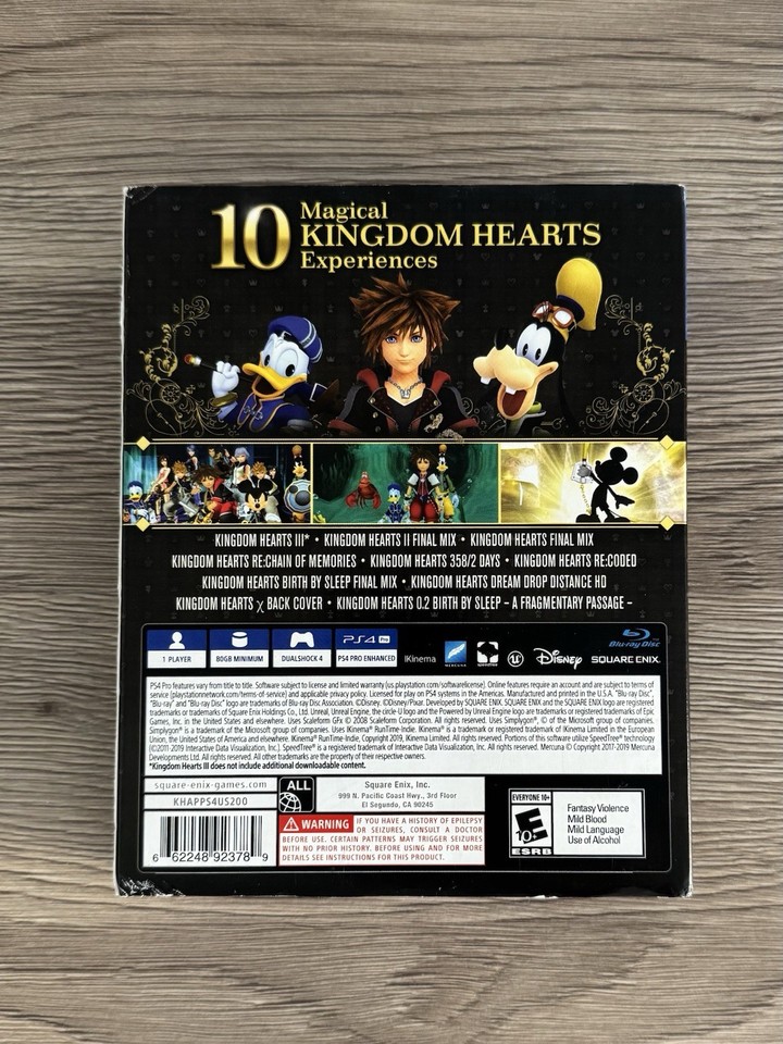 Kingdom Hearts All-in-One Package PlayStation 4, ESRB | eBay UK