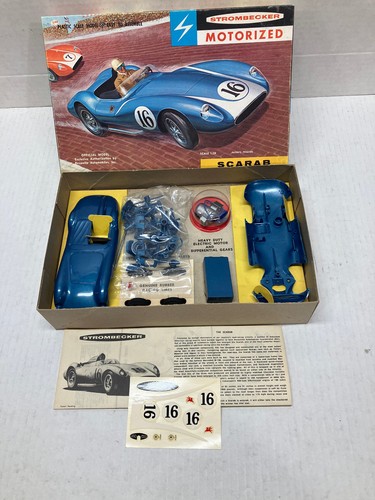 VINTAGE ORIGINAL 1960'S STROMBECKER 1/24 SCALE SCARAB MOTORIZED MODEL ...