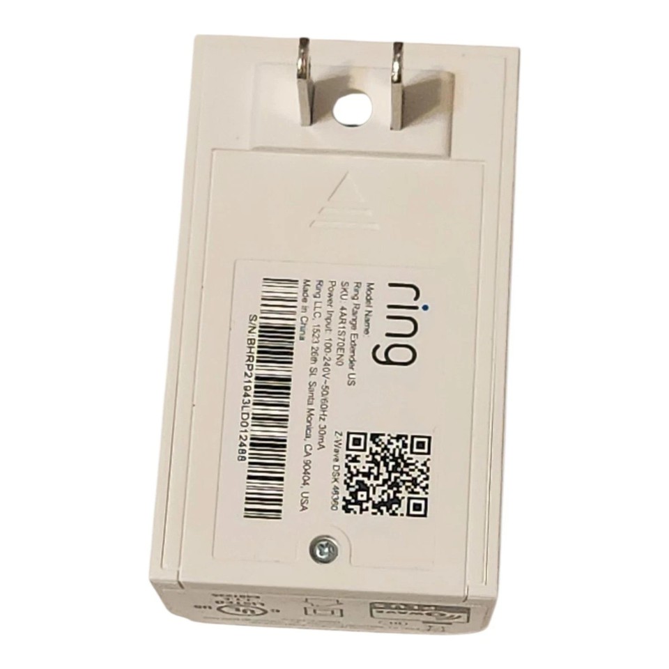 Ring Alarm Range Extender 1st Gen ZWave Repeater 4AR1S70EN0 | eBay