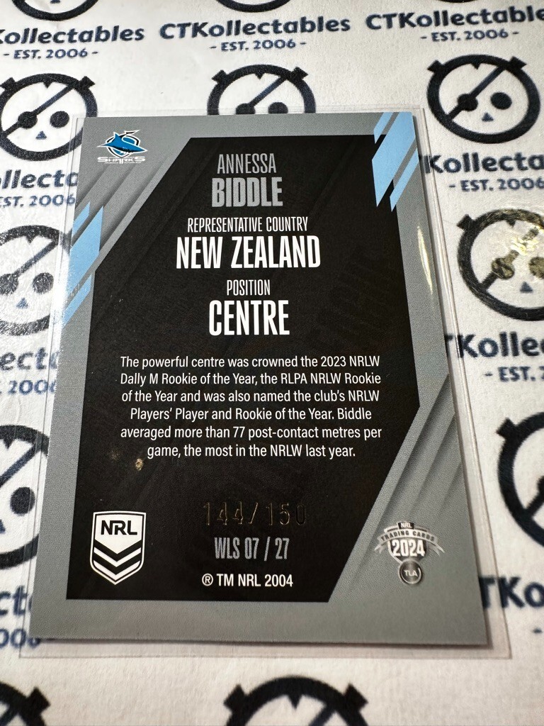 2024 TLA NRL Traders World In League - Silver Annessa Biddle #144/150 ...