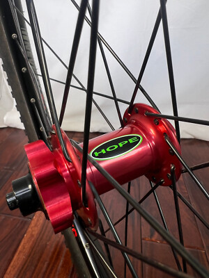 Vintage Hope Hubs Red w/Sun Rims 26" Wheels Wheelset | eBay