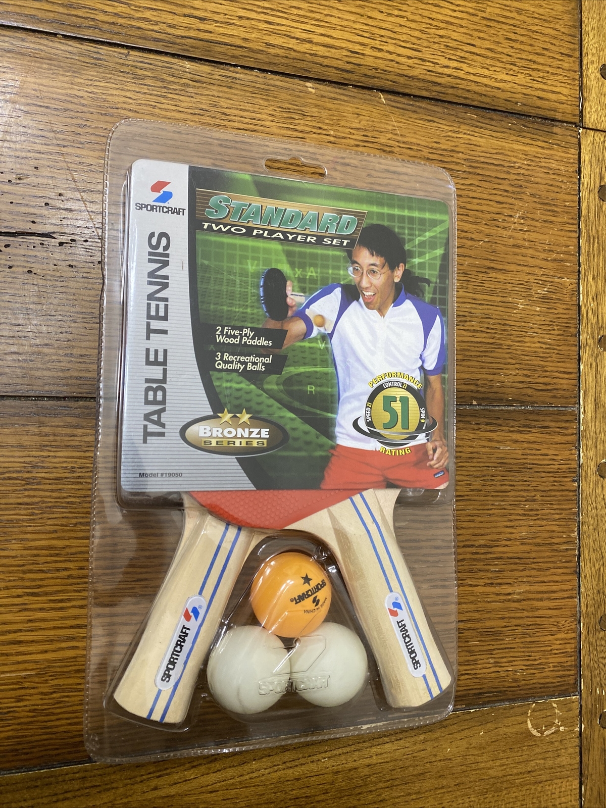 Sportcraft Bronze Series Ping Pong Table Tennis Set Wood Paddles #19050 ...