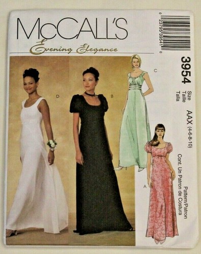 McCall's 3954 Misses Formal Bridal Dress Sewing Pattern in 4 Styles 4-6 ...
