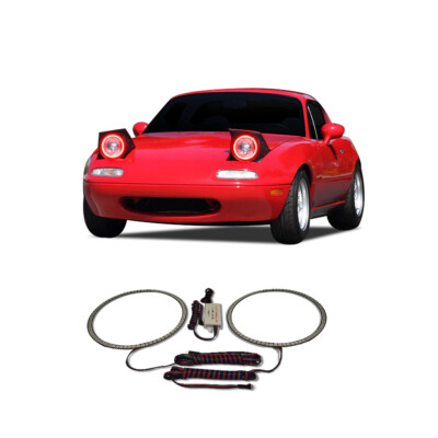 Bright Red Angel Eye Headlight Halo kit for Mazda Miata 90-7, | eBay