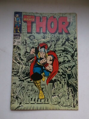 MARVEL: THE MIGHTY THOR #154, 1ST APP. OF MANGOG, FEAT. HELA/LOKI, 1968 ...