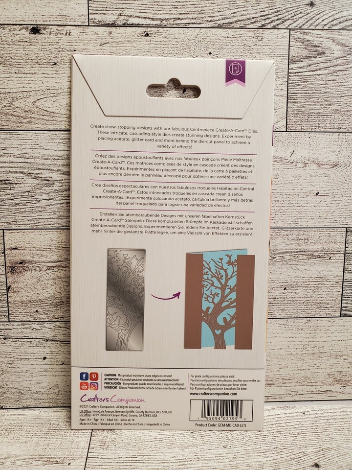 Crafters Companion Gemini Create a Card Let Love Grow Tree and Bird die ...