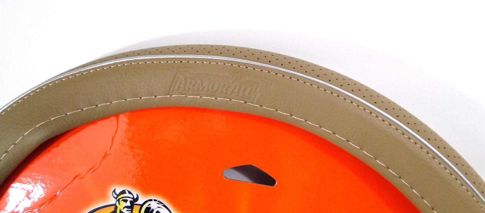 Armor All PremiumSoft Touch Sport Steering Wheel Cover TAN w/Silver 14. ...