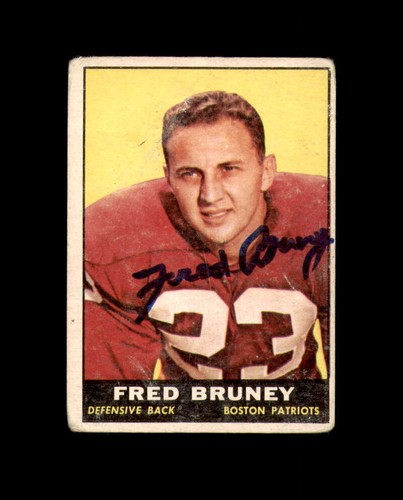 Fred Bruney Signed 1961 Topps Boston Patriots Autograph | eBay