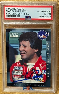 Mario Andretti Indy Daytona 500 Champion PSA/DNA Autograph Signed Card ...