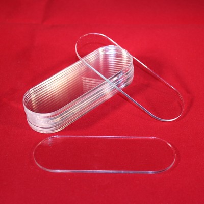 STADIUM (PILL) 90mm x 25mm TRANSPARENT / CLEAR ACRYLIC BASES for ...