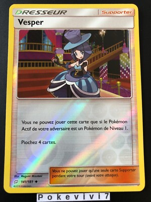 Carte Pokemon VESPER 141/181 REVERSE Soleil et Lune 9 SL9 FR NEUF | eBay