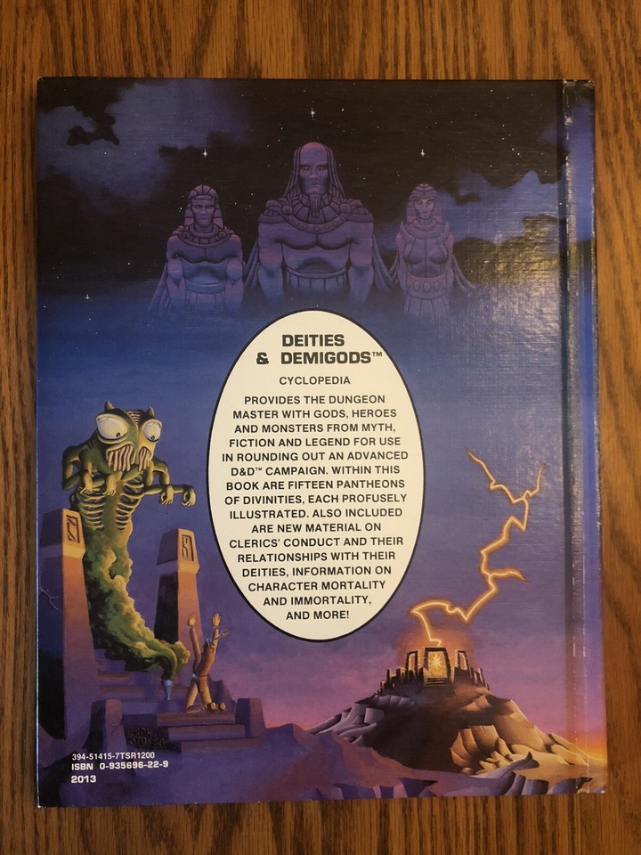 DEITIES & DEMIGODS 4th print (128 pages) 1st Edition Dungeons & Dragons ...