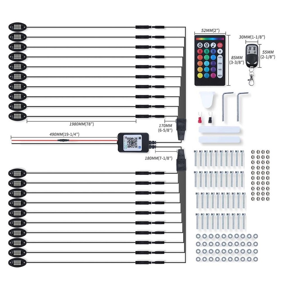 RGB Car Strip Light Music Dreamcolor Chasing Bluetooth Waterproof ...