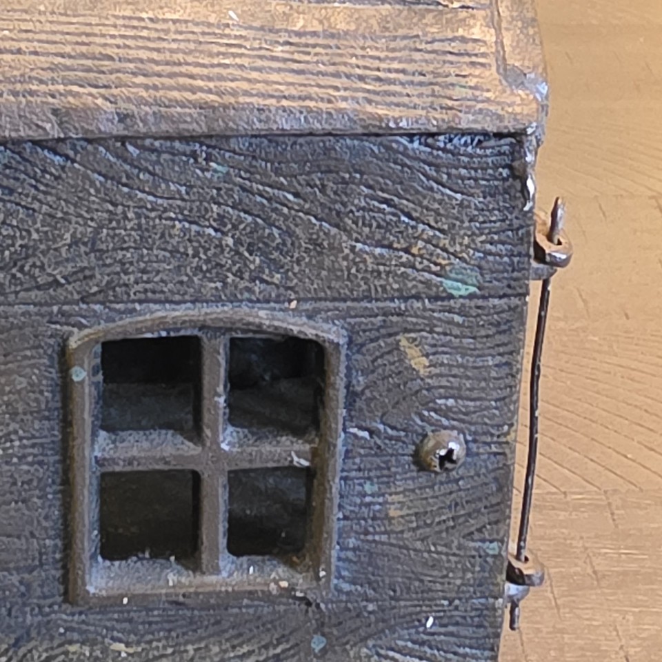 Vintage Patented 1882 Cast Iron Fire House 518 Money Bill Coin Bank ...